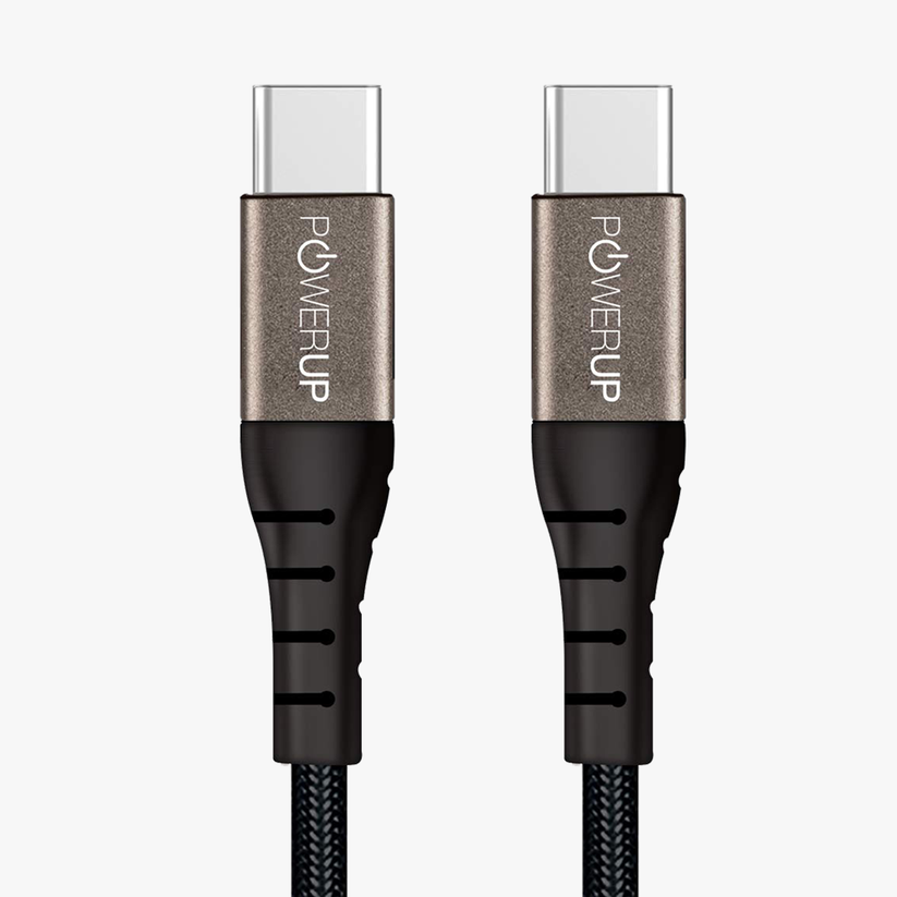 POWERUP Type C to Type C Cable 1.5 Mtr / 150 cm - Black
